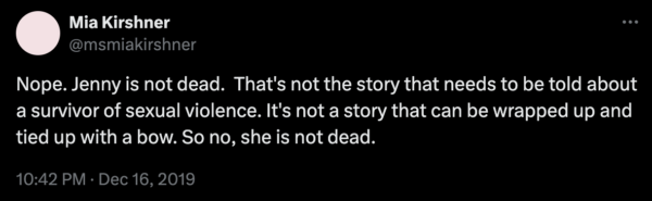 I Know Who Killed Jenny Schecter